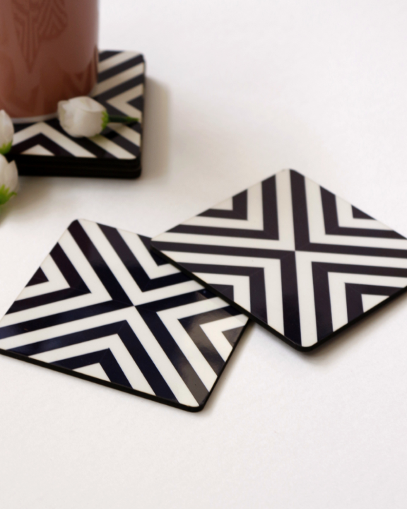 Black and white coasters - Fluorescent Studios | Your Personal Gifting ...